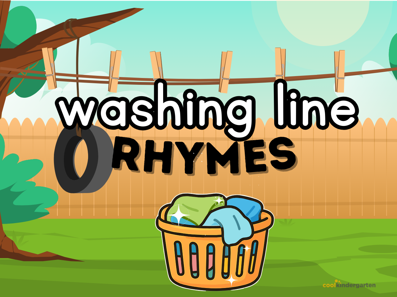 Washing Line Rhymes: Find the Pictures that Rhyme - Cool Kindergarten
