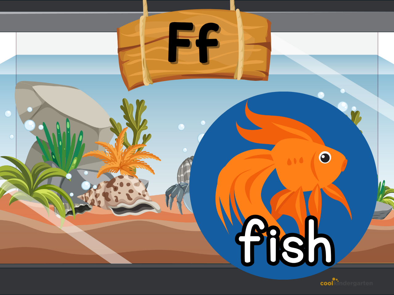 Letter Puzzle: F is for Fish - Cool Kindergarten