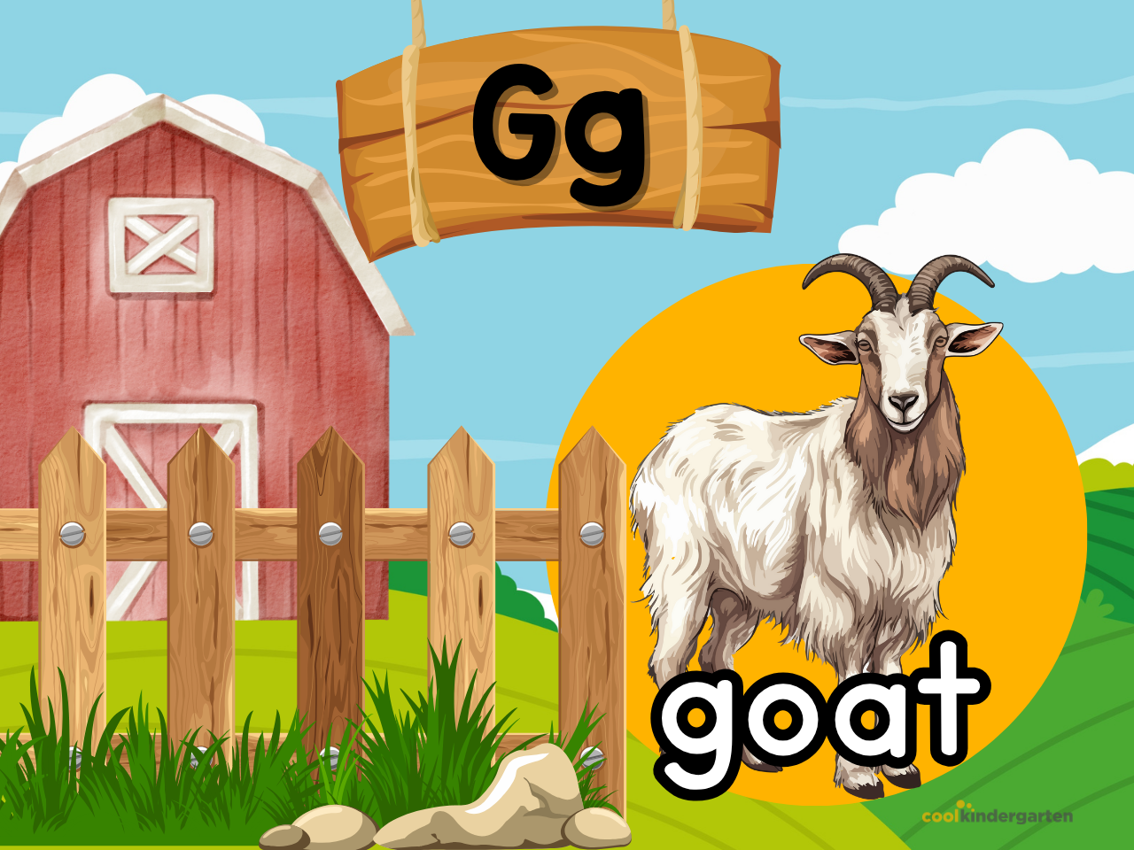 Letter Puzzle: G is for Goat - Cool Kindergarten