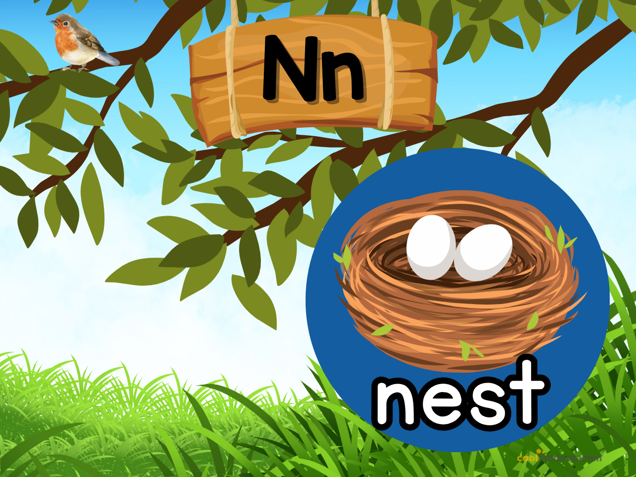 Letter Puzzle: N is for Nest - Cool Kindergarten