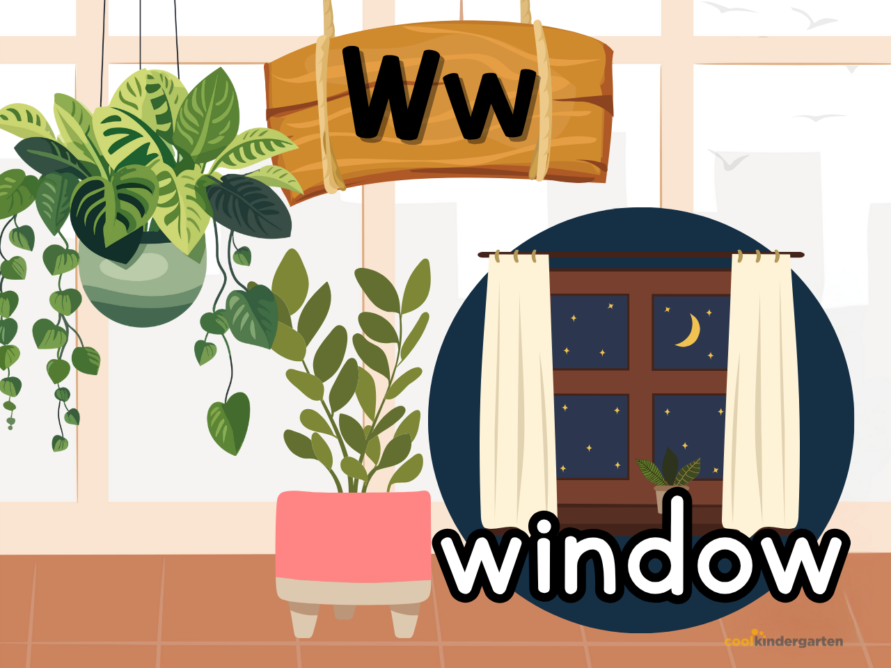 Letter Puzzle: W is for Window - Cool Kindergarten