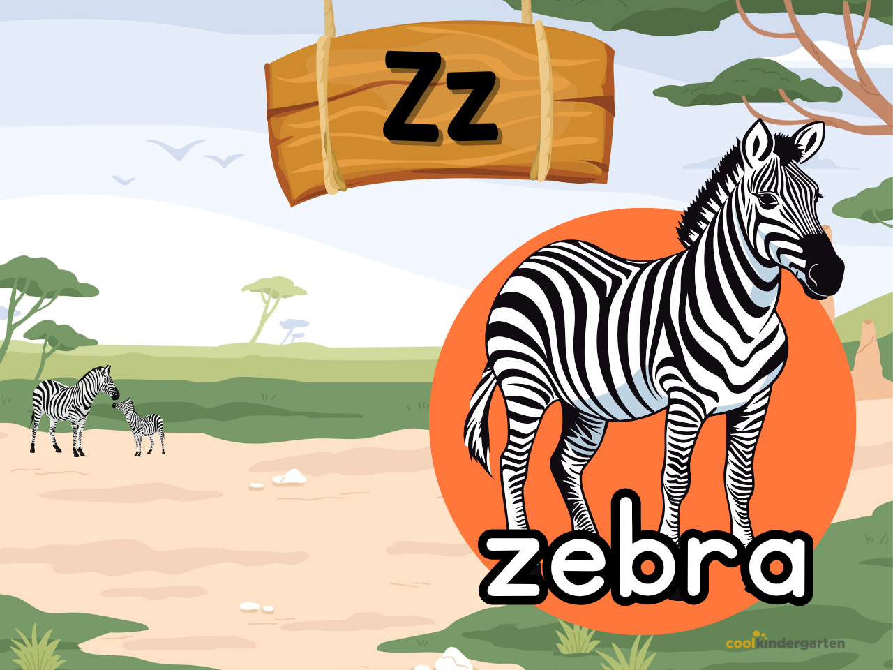 Letter Puzzle: Z is for Zebra - Cool Kindergarten
